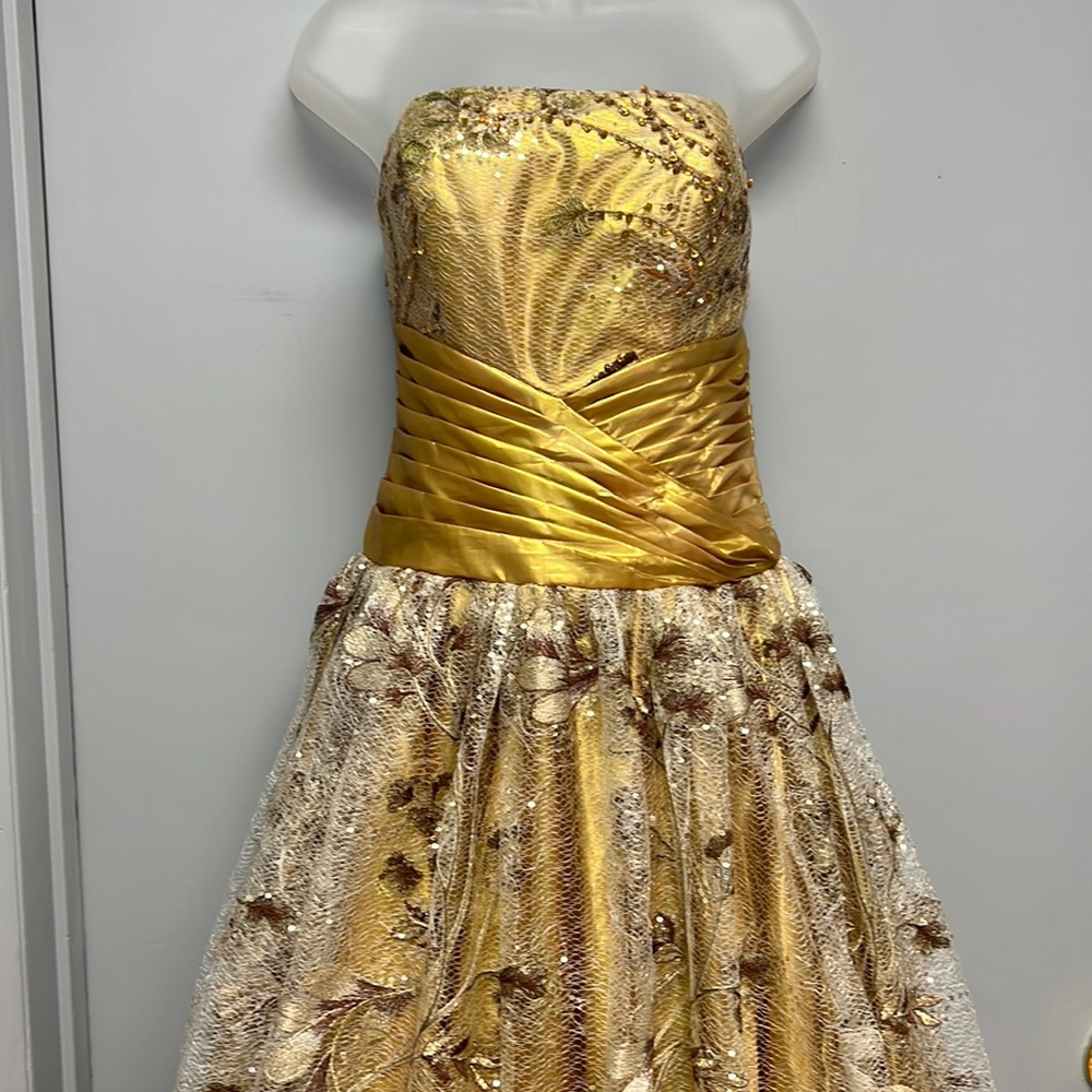 Stunning Riva Designs Strapless Embroidered Sequined … - Gem